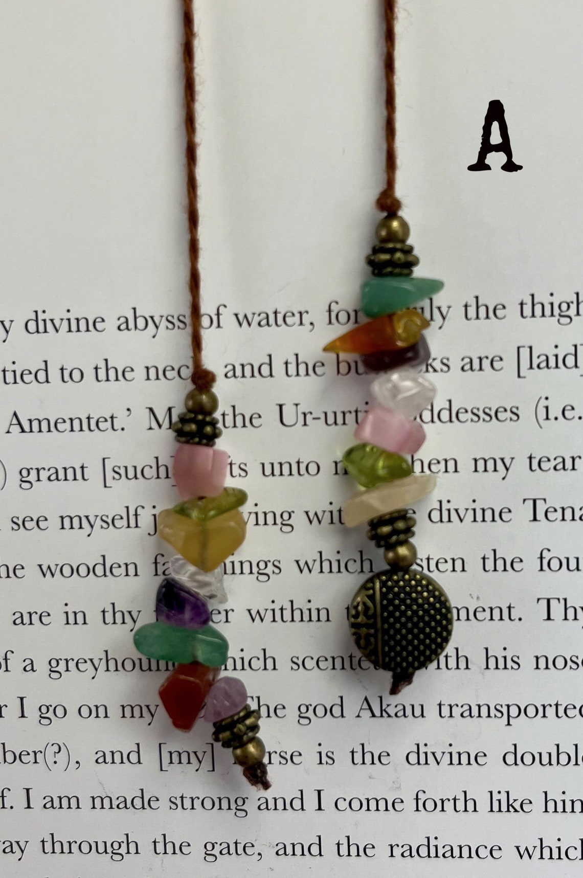Beaded Stone Chip Bookmark - Etsy