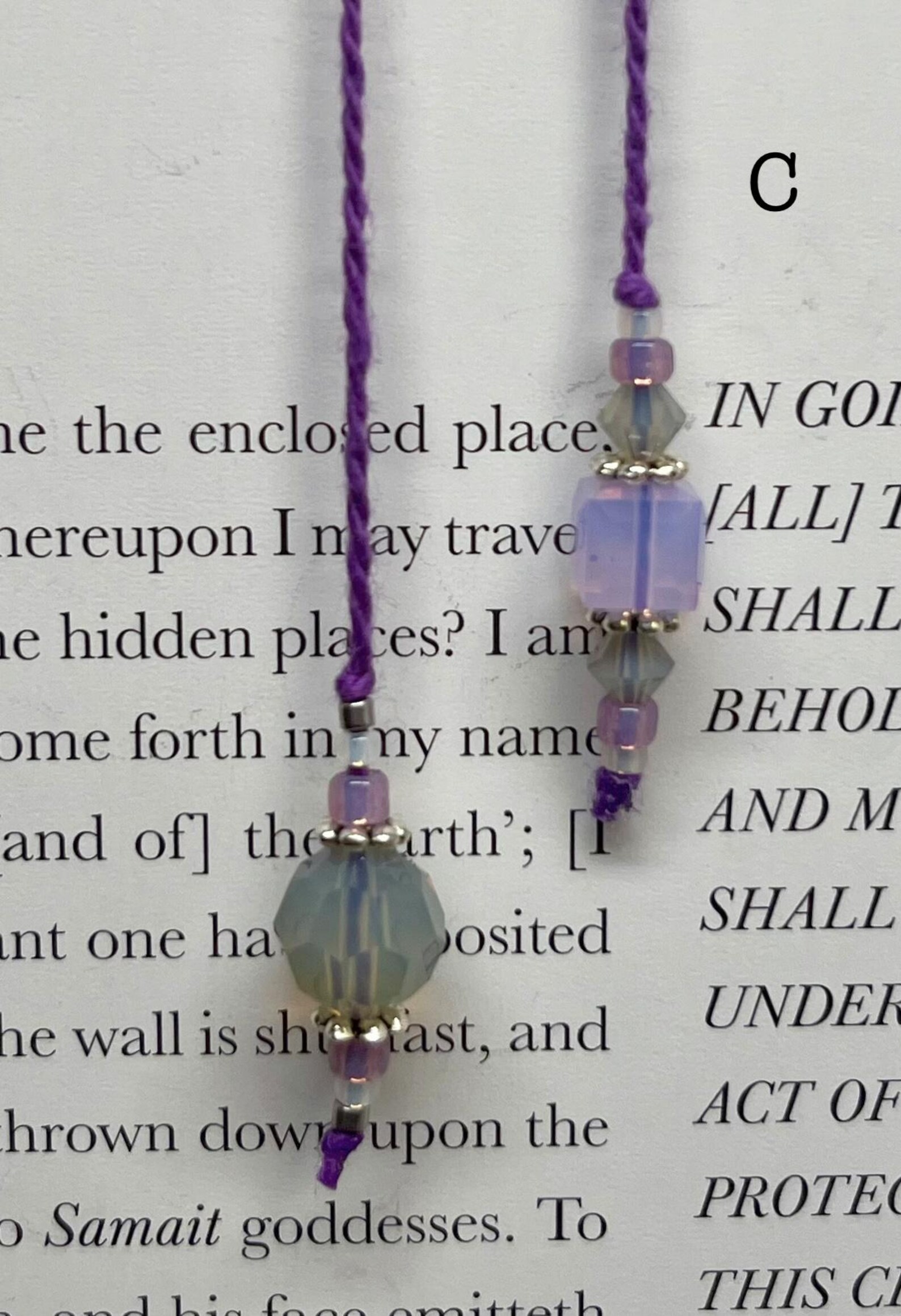 Beaded Purple Bookmark - Etsy