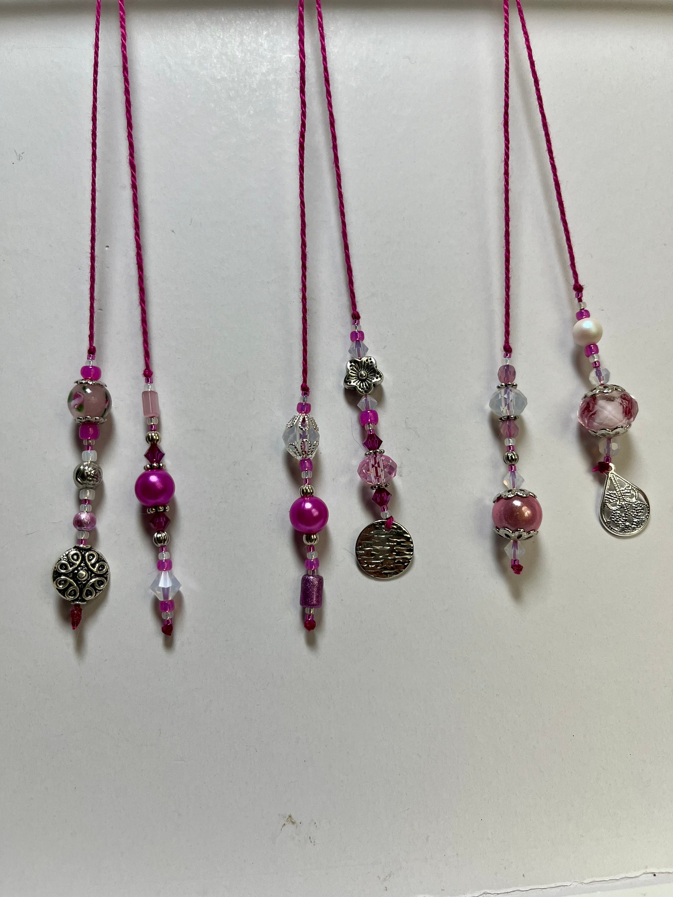 Beaded Hot Pink Bookmark - Etsy