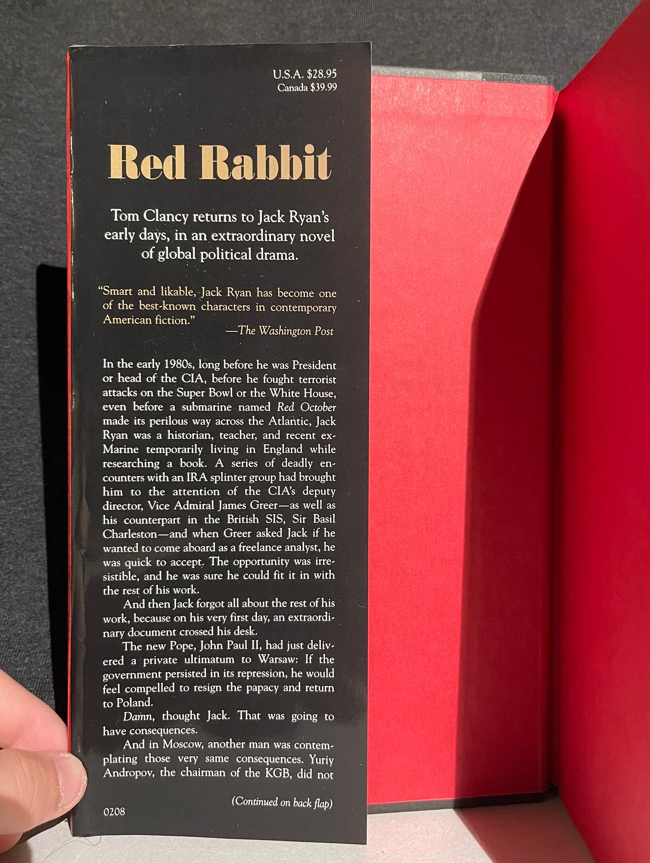 Red Rabbit by Tom Clancy. First Edition, First Printing. - Etsy