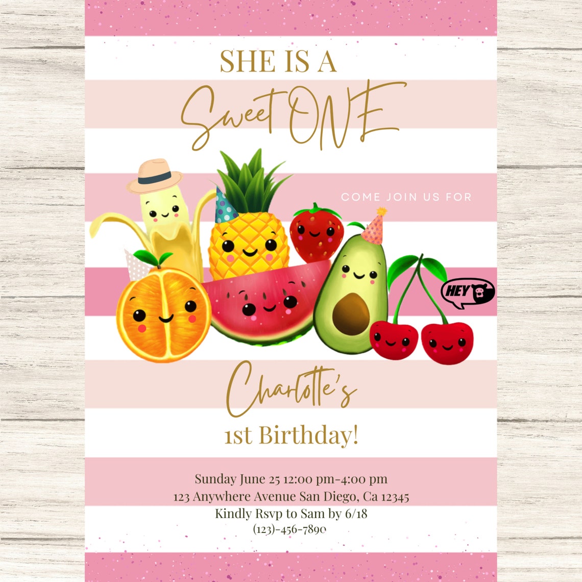 Hey Bear Sensory First Birthday Party Invitation - Etsy