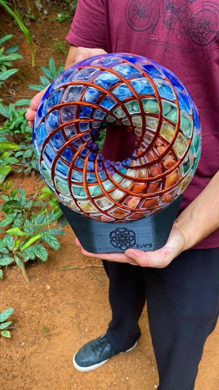 Torus PEMF Orgone Rodin Coil 7 Chakra Scalar Double Vortex Generator ...