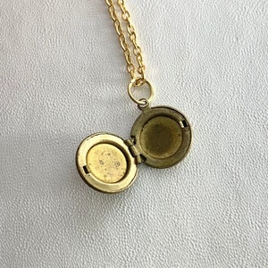 SMALL Antique Brass LOCKET With Vintage Glass Limoge - Etsy