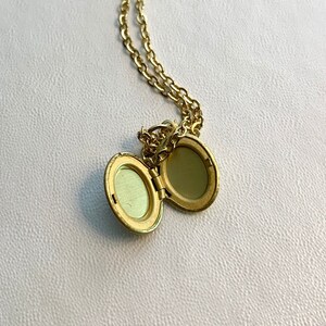 SMALL Antique Brass LOCKET With Moss Agate Cabochon in a Lace Edged ...