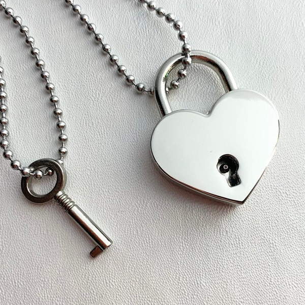 Heart Key Necklace - Etsy
