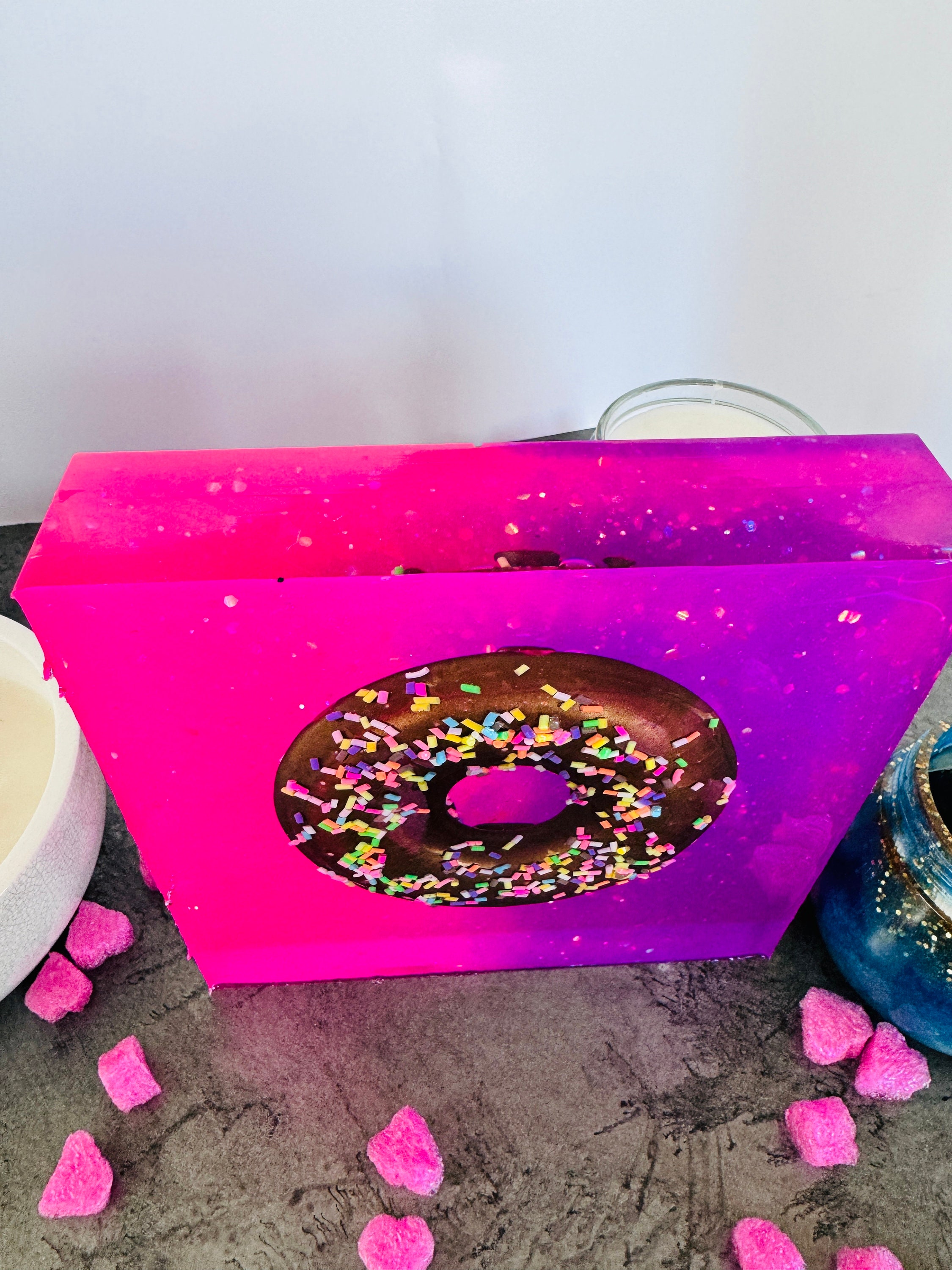 Donut Wall Ornament Fake Sprinkles Faux Chocolate Donut - Etsy