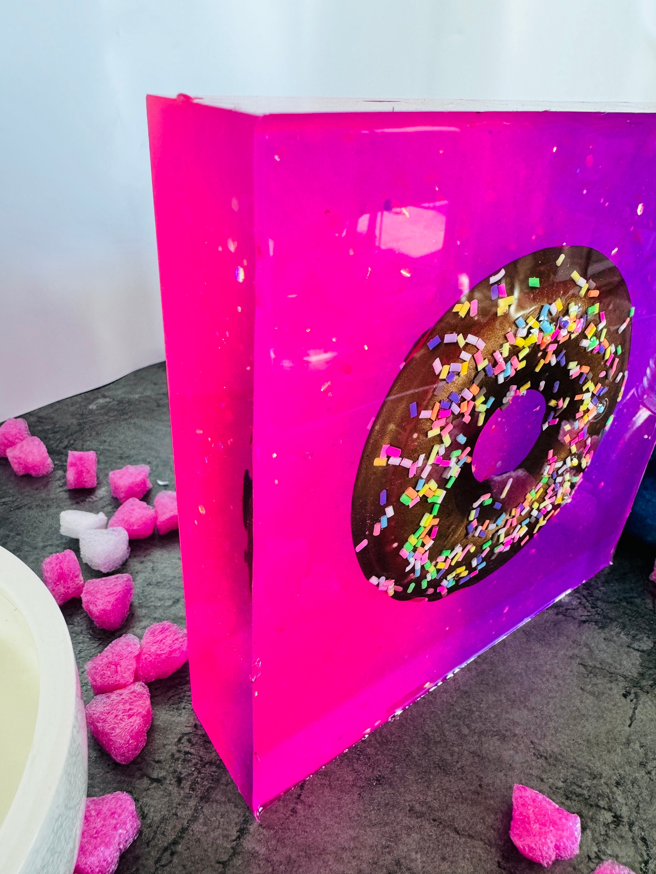 Donut Wall Ornament Fake Sprinkles Faux Chocolate Donut - Etsy