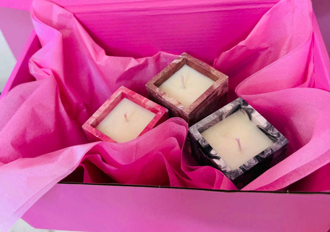 Small Candle Gift Set, Mirror Ball Candle Holders, Glitterball Candles ...