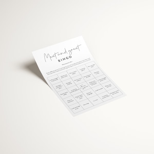 Meet and Greet Bingo - Party Icebreaker Game | Digital Download - Etsy