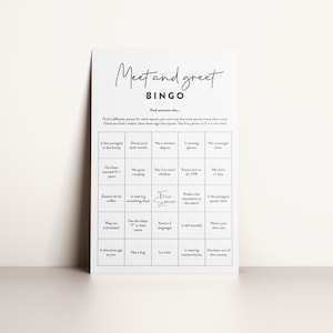 Meet and Greet Bingo - Party Icebreaker Game | Digital Download - Etsy