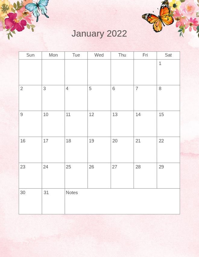 2022 - 2023 Floral Planner - Printable - US Letter - Etsy