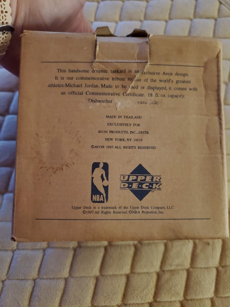 Vintage Michael Jordan Tankard: 1997 Avon NBA Collectible Mug W/ Box - Etsy