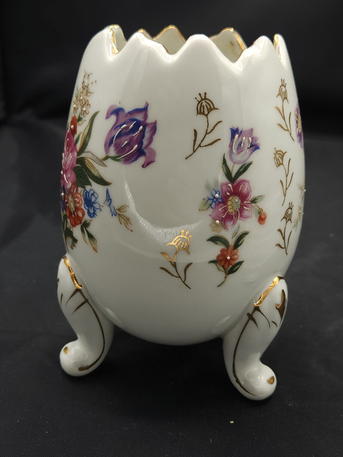 Vintage 1950s Napco Footed Porcelain Egg Vase - Etsy