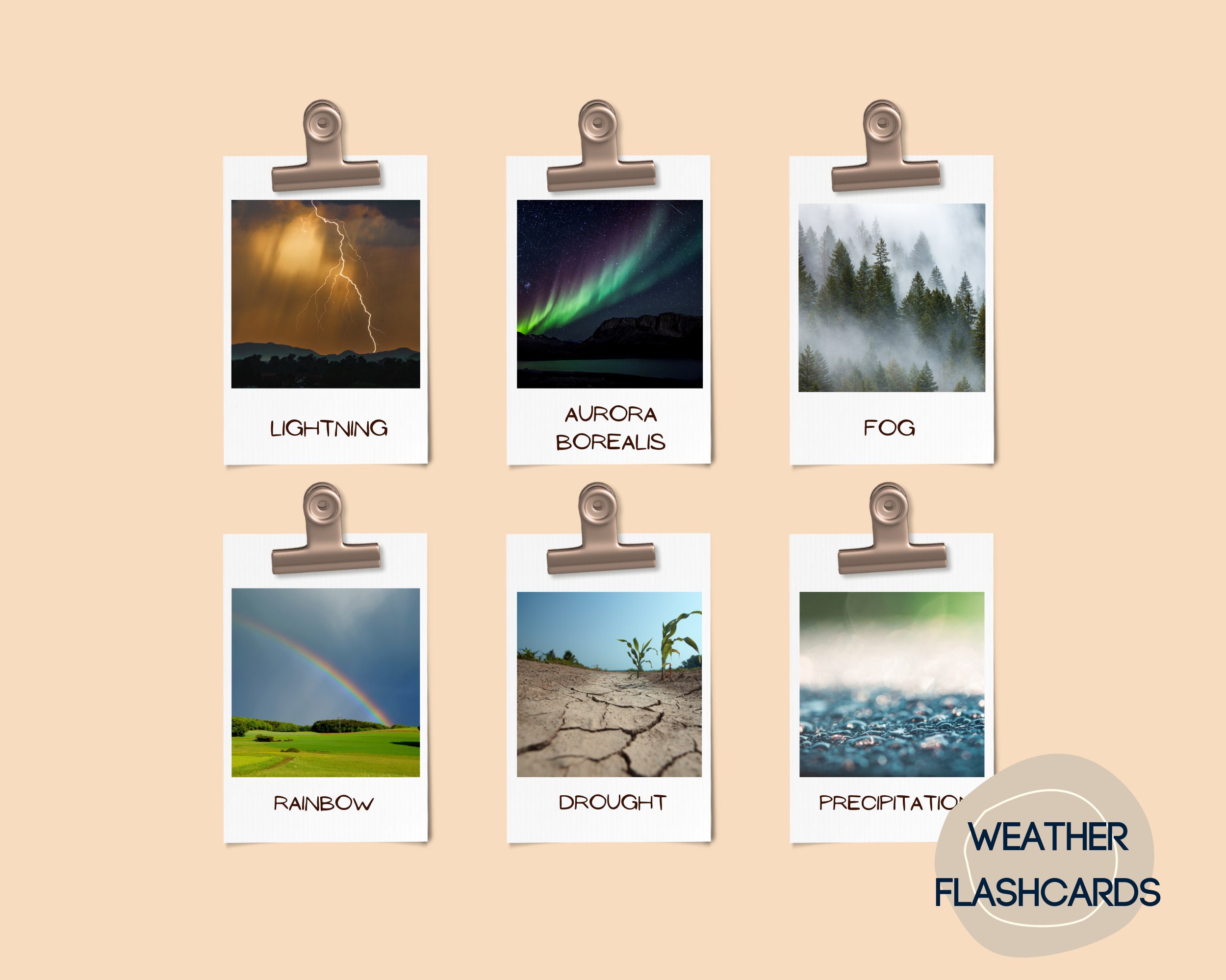 Learn About Weather Flash Cards, Types of Weather Nomenclature ...