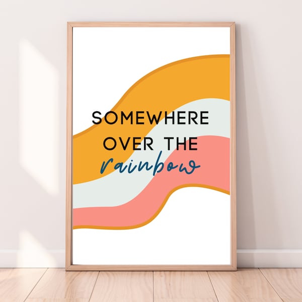 Somewhere Over the Rainbow Poster - Etsy