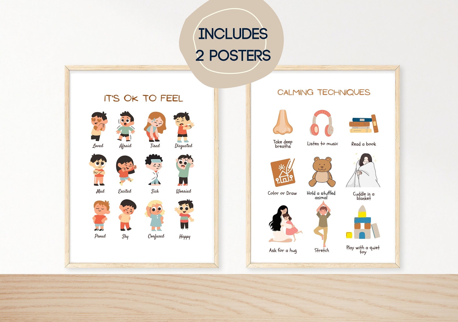 Preschool Calming Techniques Poster, Emotional Regulation Poster for ...