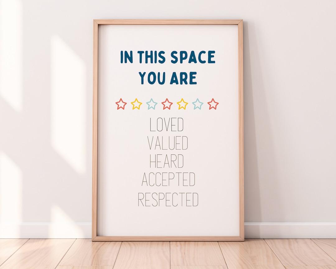 Safe Space, Educational Poster, Counselor Art, Therapy Office Decor ...