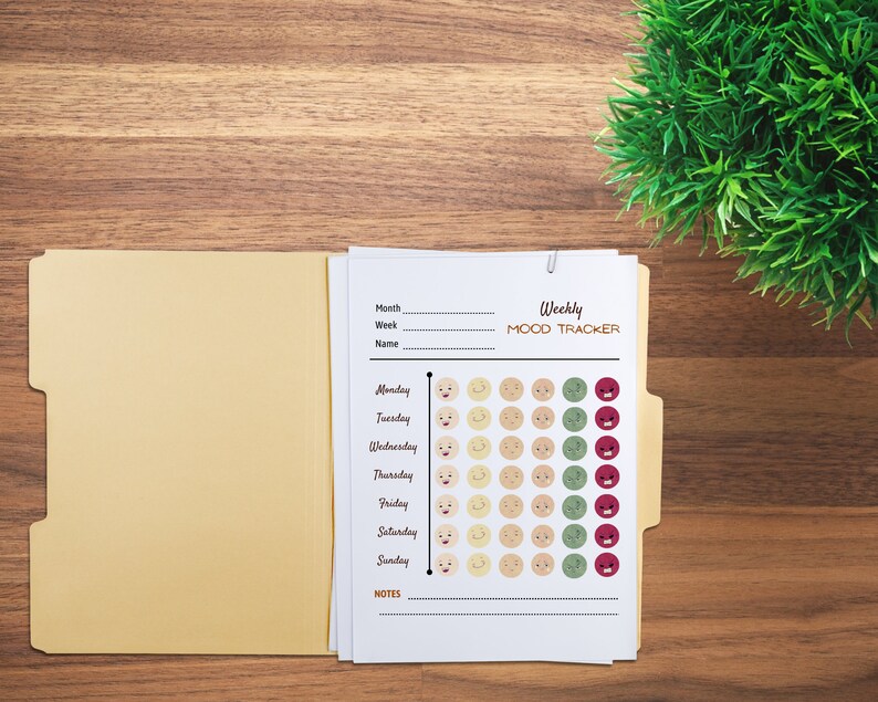 Weekly Mood Tracker , Teachers Material, Emotions Chart, Calming Corner ...