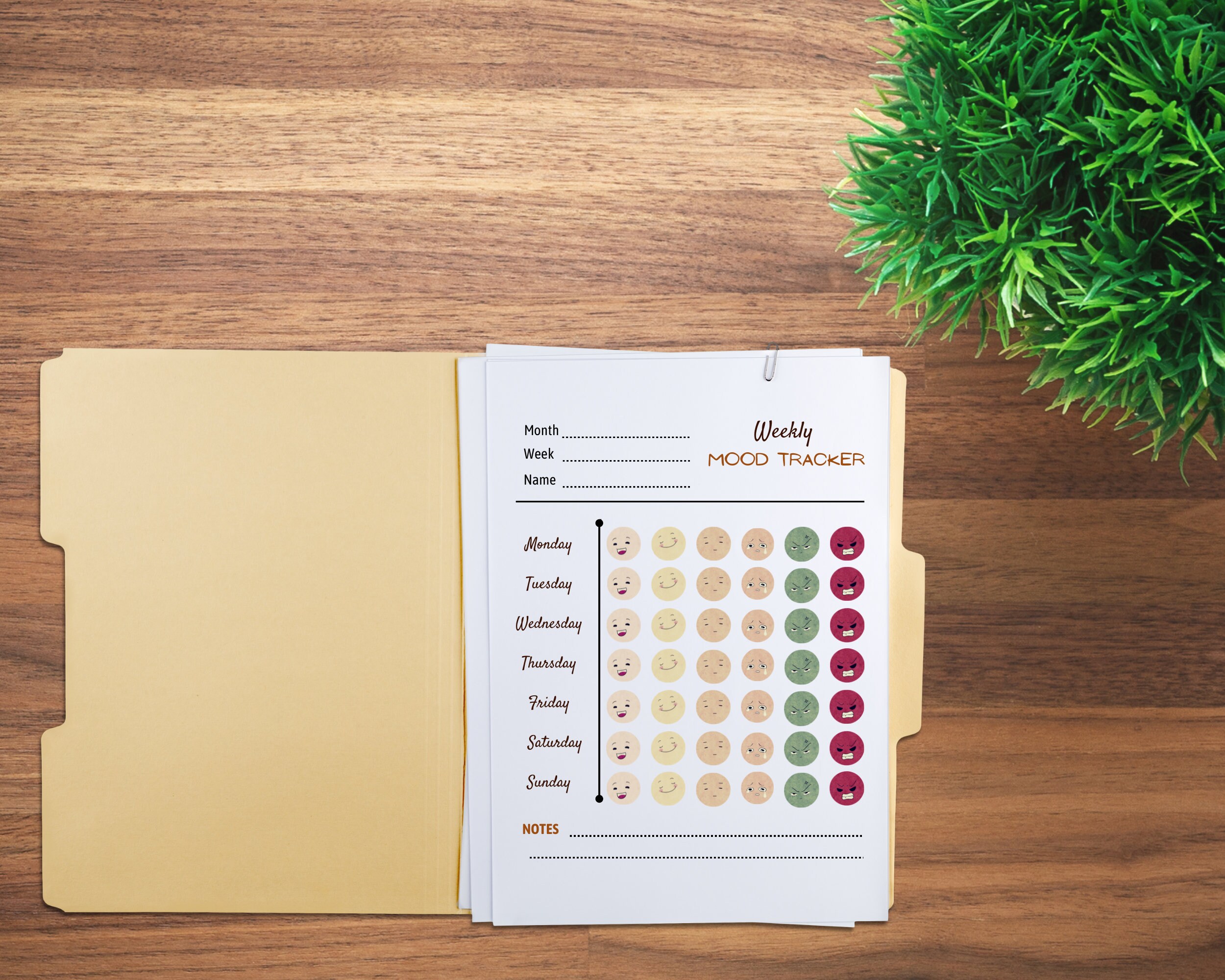 Weekly Mood Tracker , Teachers Material, Emotions Chart, Calming Corner ...