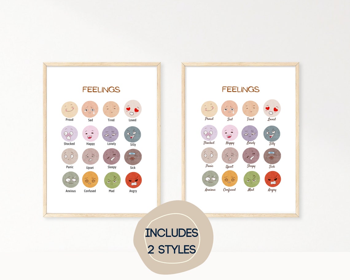 Feelings Poster, Educational Poster, Emotion Chart, Calming Corner ...
