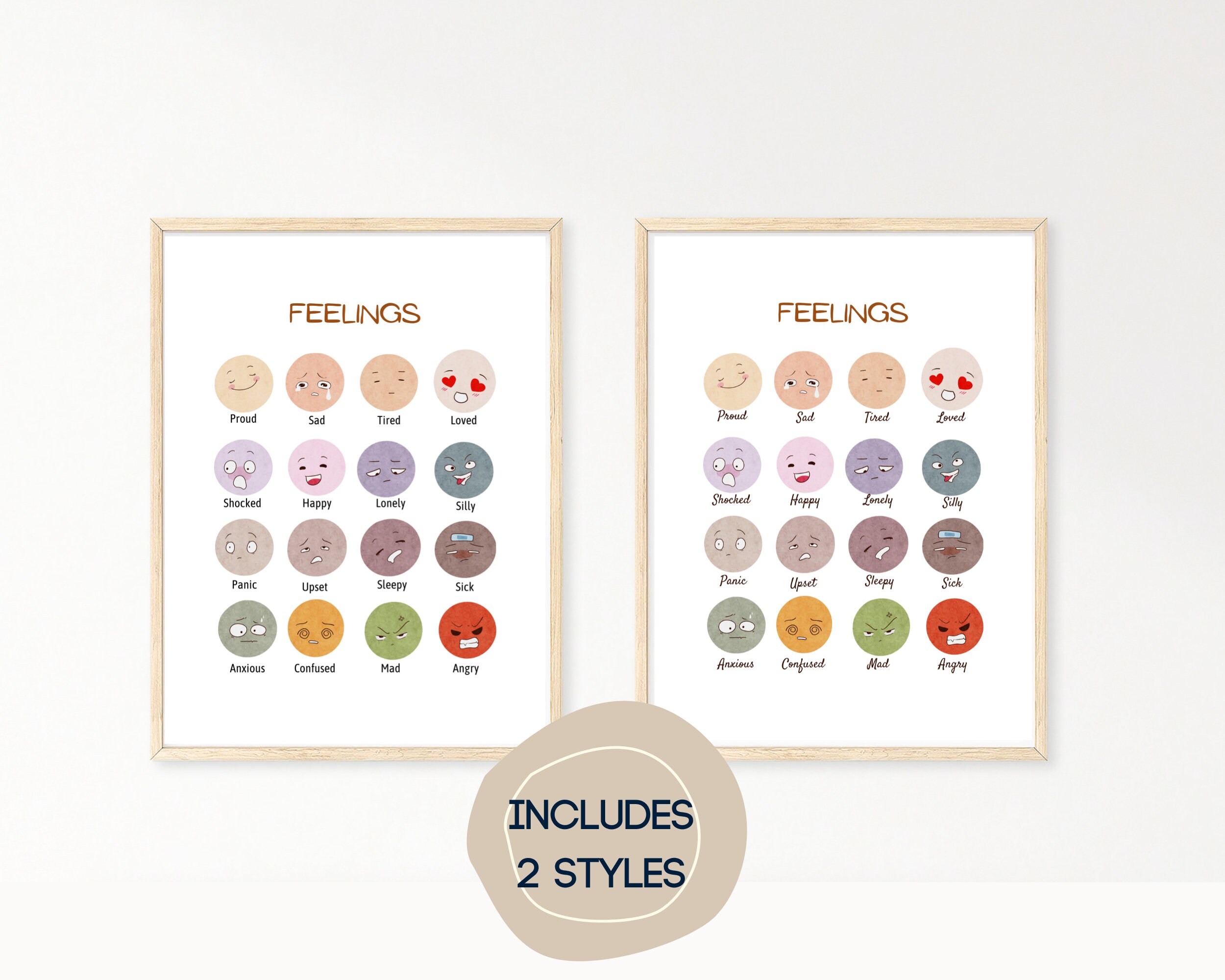 Feelings Poster, Educational Poster, Emotion Chart, Calming Corner ...