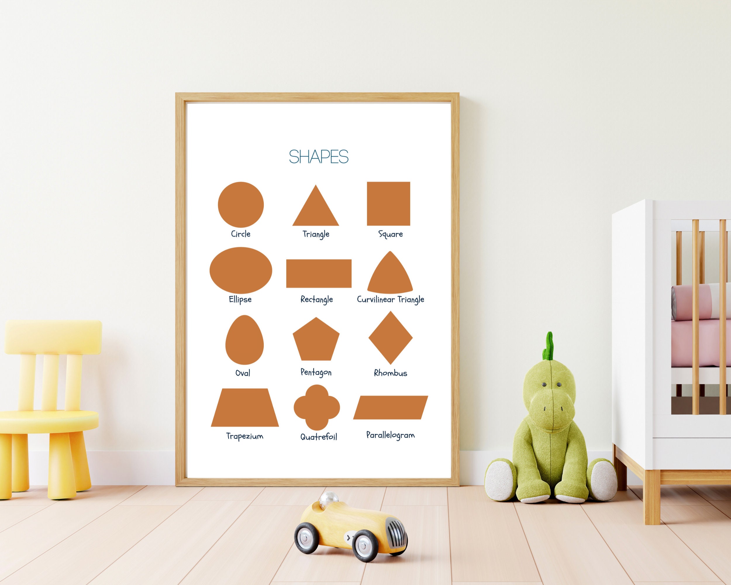 Shapes Poster Educational Posters Shapes Learning - Etsy