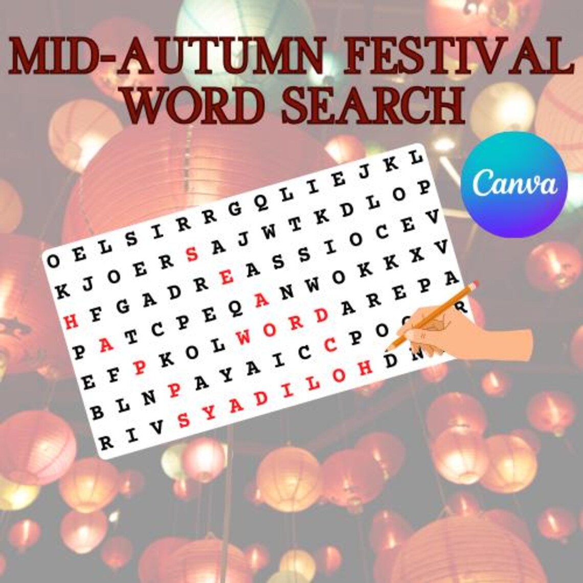 Mid-autumn Festival Printable Word Search – Fun Holiday Puzzle Game for ...