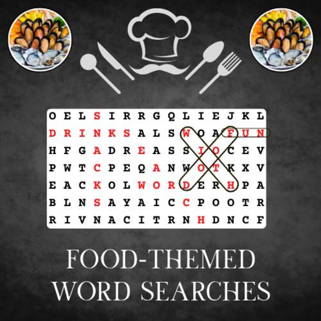 Food-themed Word Search – Seafood Edition – Printable Puzzles (2 ...