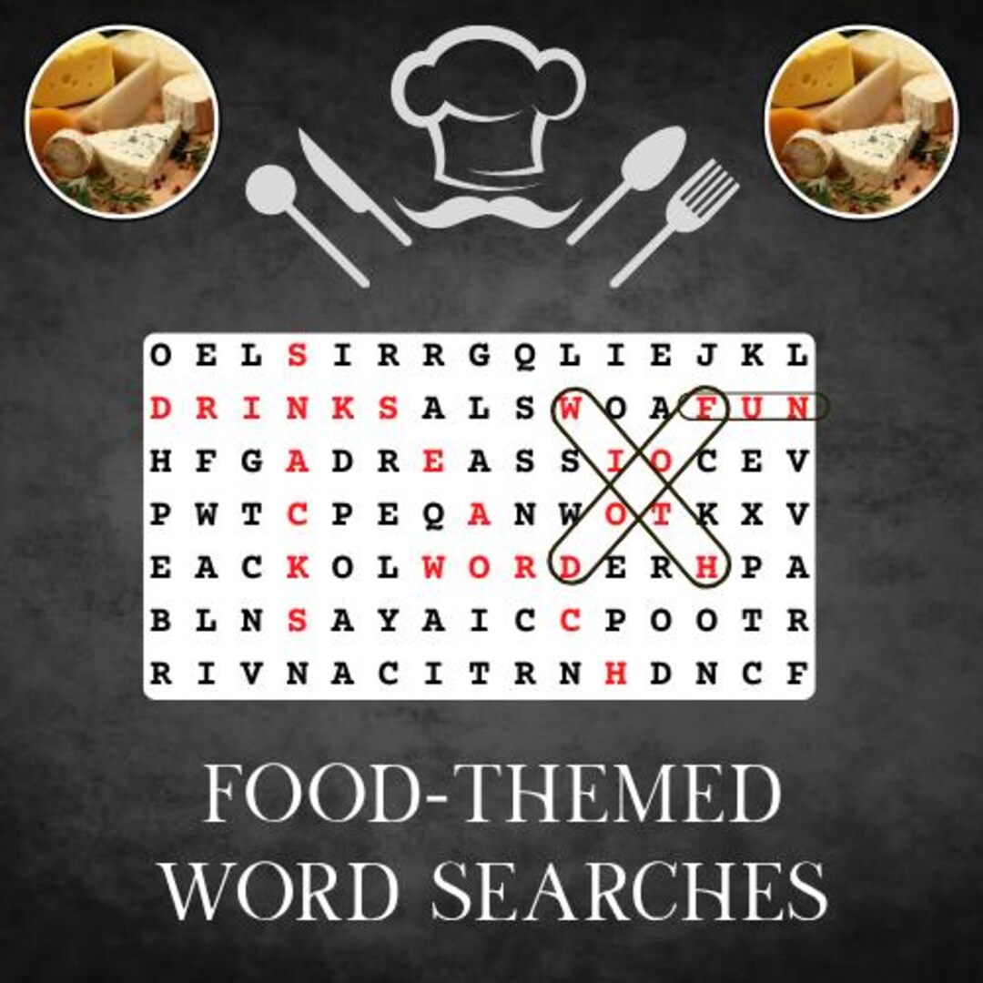 Food-themed Word Search – Cheese Types Edition – Printable Puzzles (2 ...