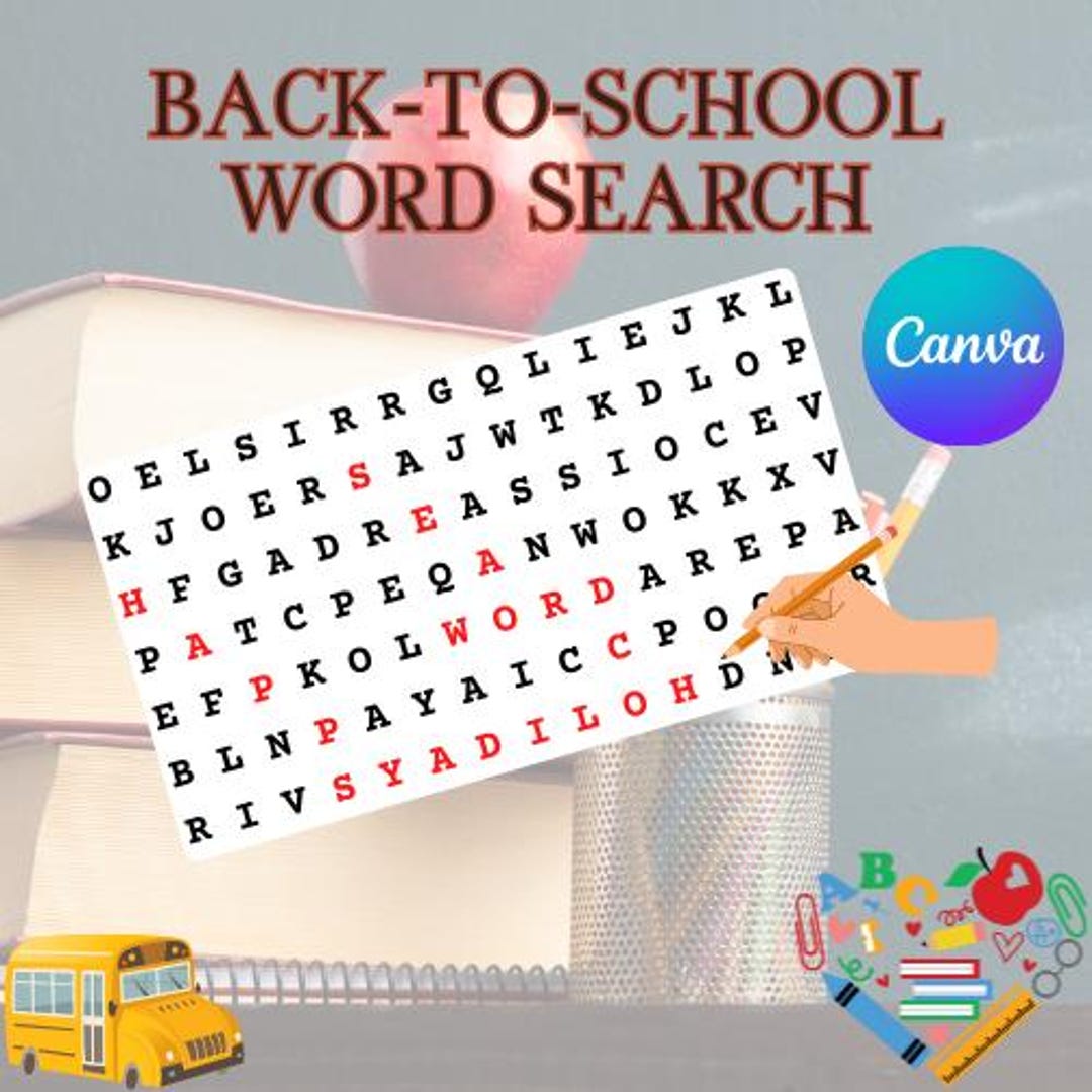 Back-to-school Printable Word Search – Fun Special Holiday Puzzle Game ...