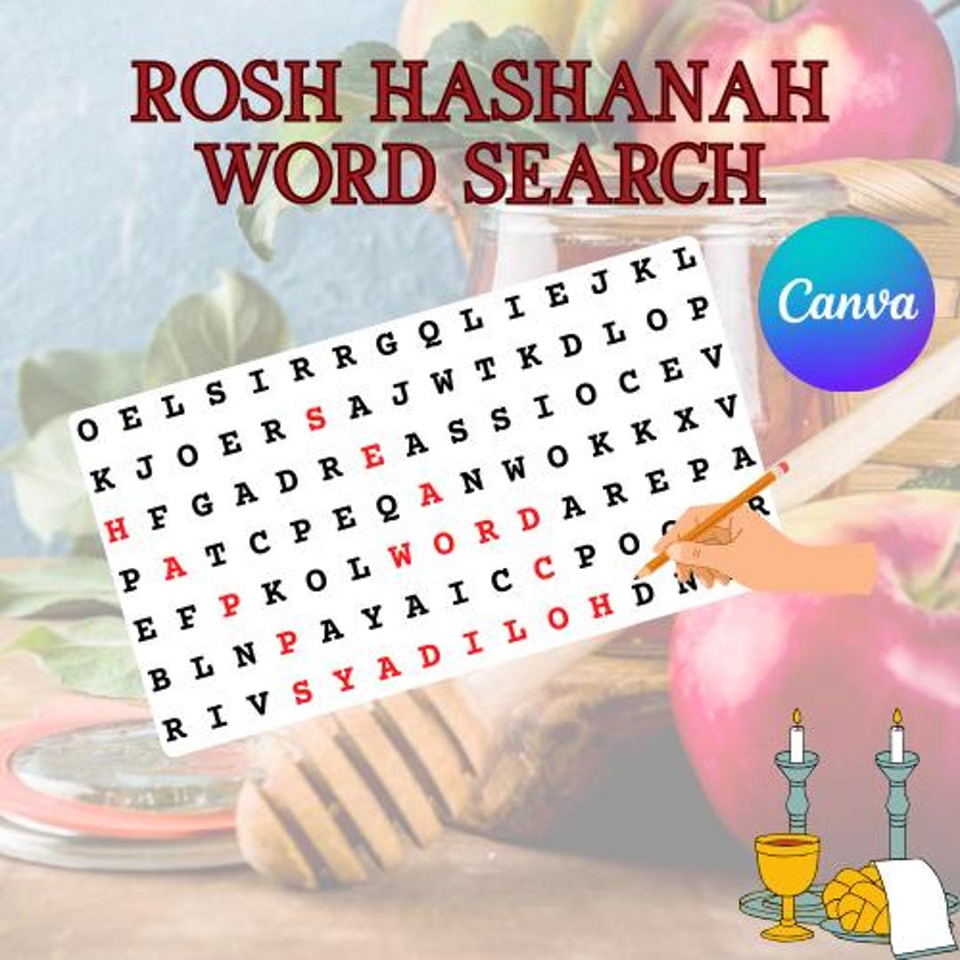 Rosh Hashanah Printable Word Search – Fun Holiday Puzzle Game for ...