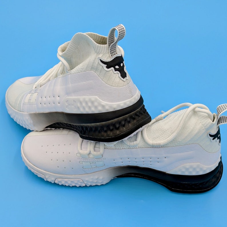 Under Armour Project Rock Delta Shoe White and Black - Etsy