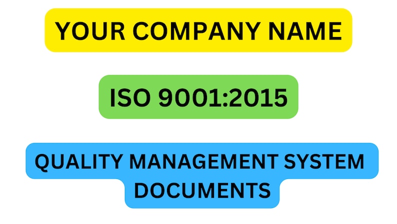 ISO 9001: 2015 Document Templates - Quality Management System (QMS ...