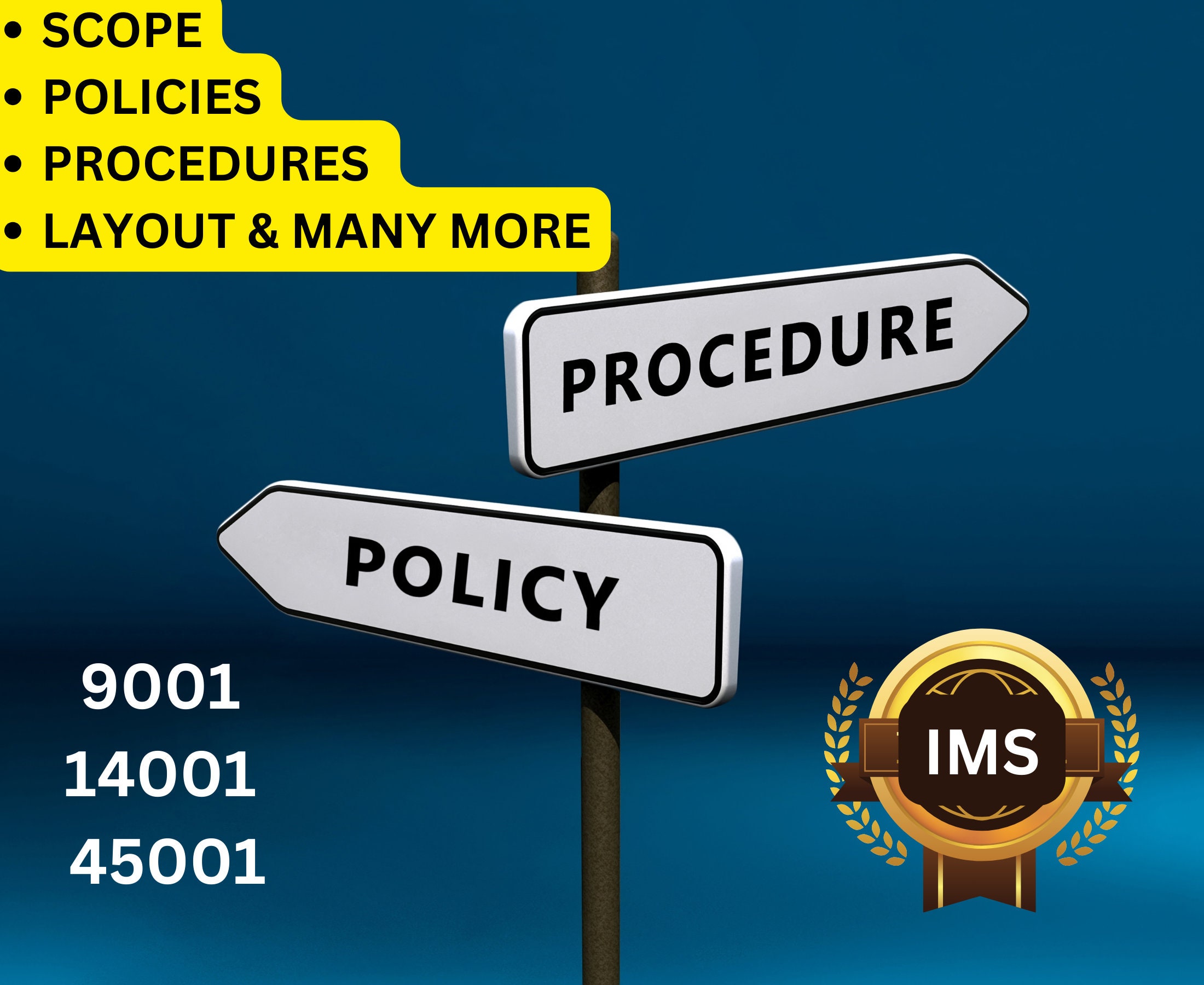 INTEGRATED MANAGEMENT SYSTEM 9001 14001 45001 Document Templates - Etsy