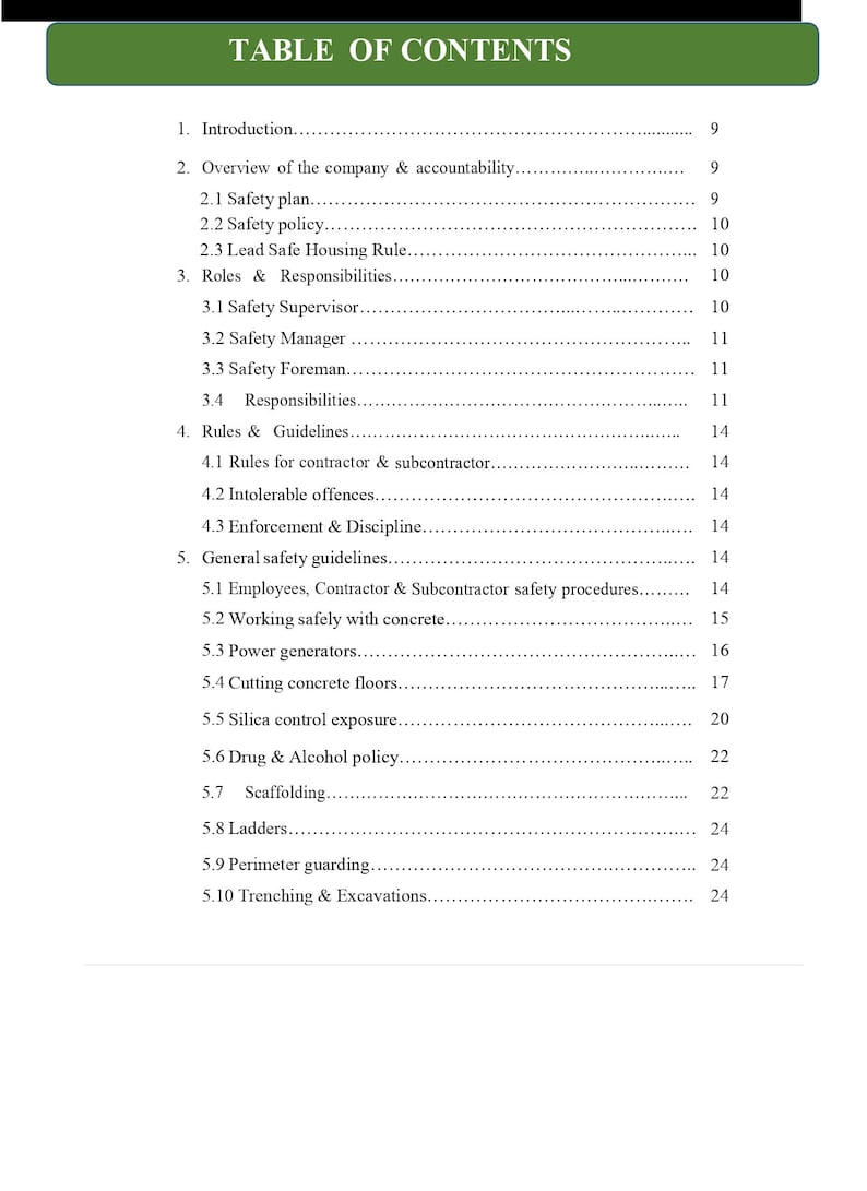 Professional Construction Safety Manual - Etsy