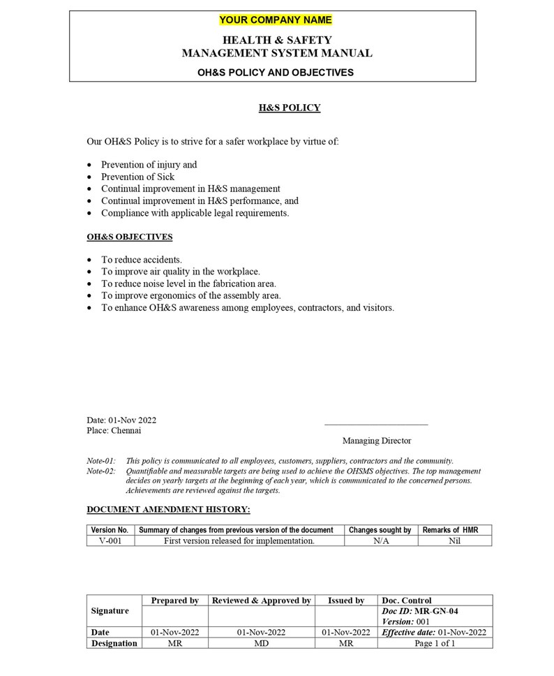 ISO 45001 Document Templates - Etsy