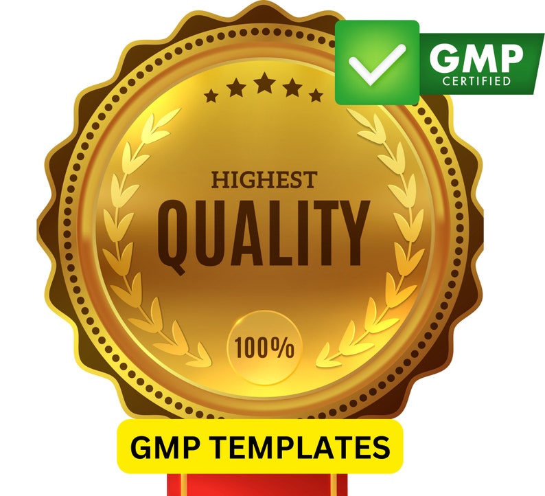 Good Manufacturing Practices (GMP) Document Templates - Etsy