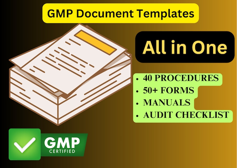 Good Manufacturing Practices (GMP) Document Templates - Etsy