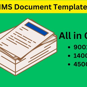 INTEGRATED MANAGEMENT SYSTEM 9001 14001 45001 Document Templates - Etsy