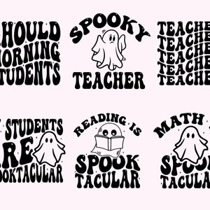 Halloween Teacher Svg Png Pdf Sublimation Bundle Spooktacular - Etsy