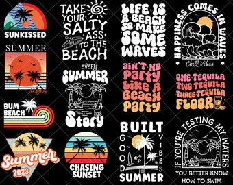Retro Summer SVG Summer SVG Groovy Summer PNG Sublimation Summer T ...
