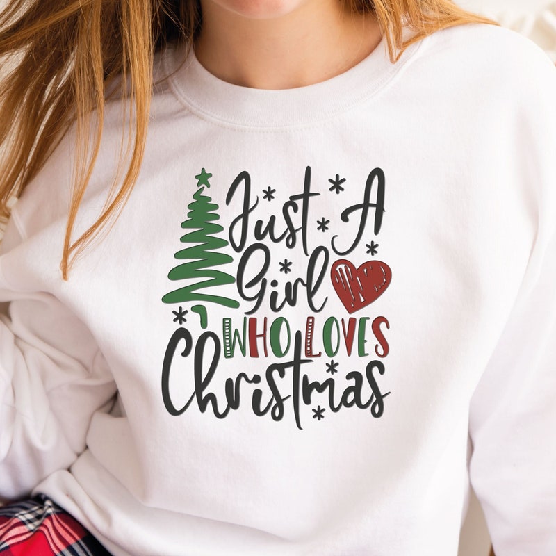 Girls Christmas Shirt Svg - Etsy