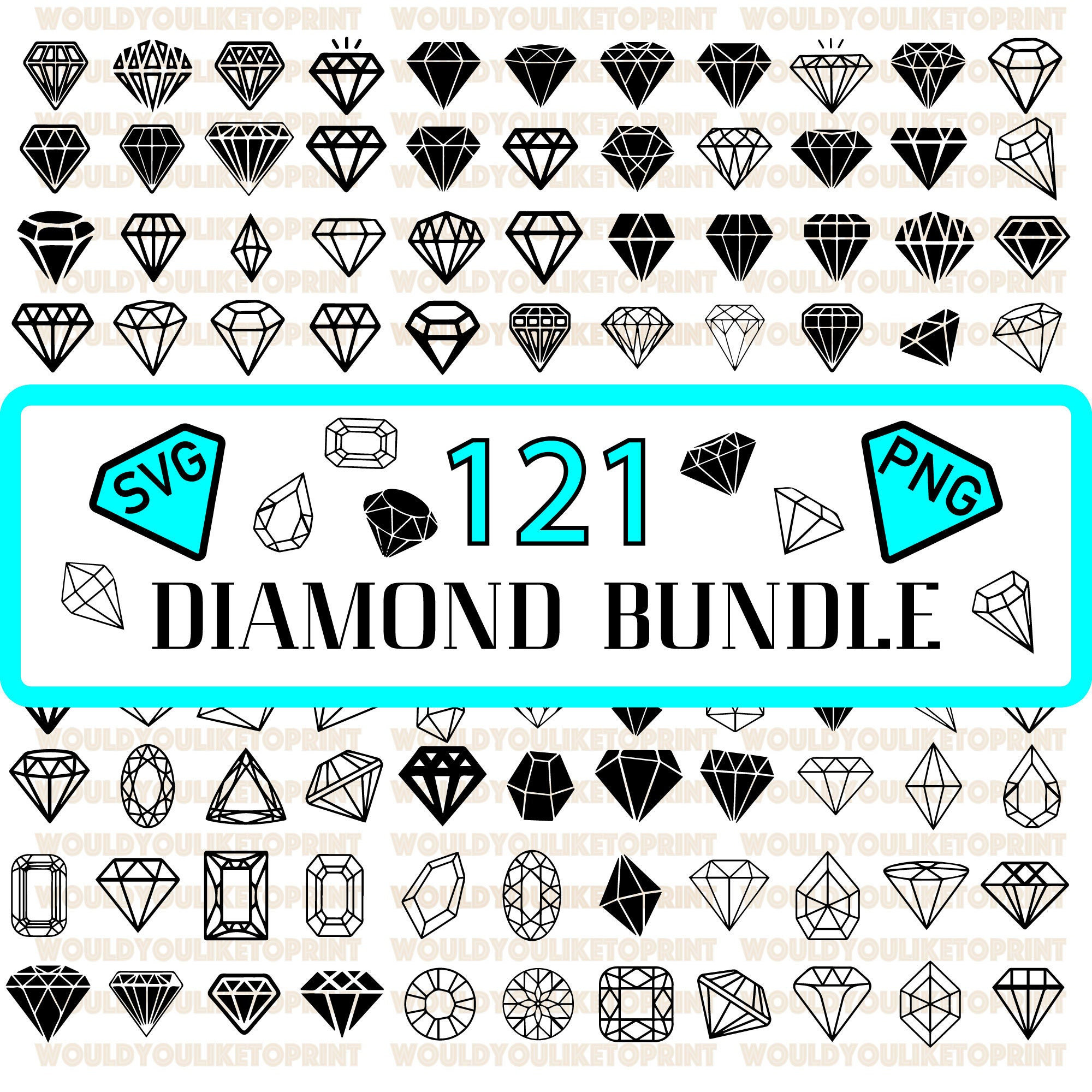 Diamond SVG Bundle Diamond Cut Files Diamond SVG Diamond - Etsy Canada