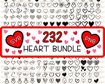 HEART Bundle SVG, 239 Heart Svg, Heart Svg Cut Files for Cricut, Heart ...