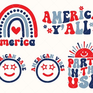 Retro 4th of July Svg Bundle, July 4th Svg, Fourth of July Svg, America ...