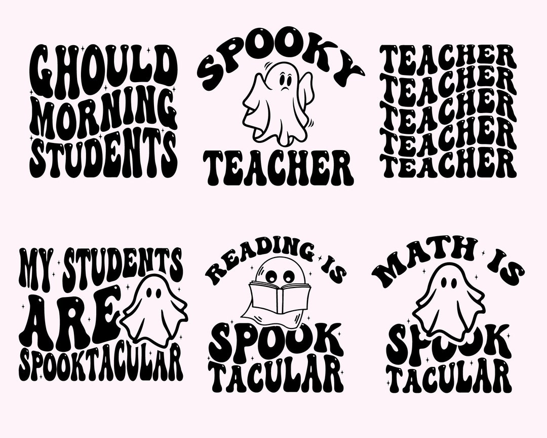 Halloween Teacher Svg Png Pdf Sublimation Bundle Spooktacular - Etsy