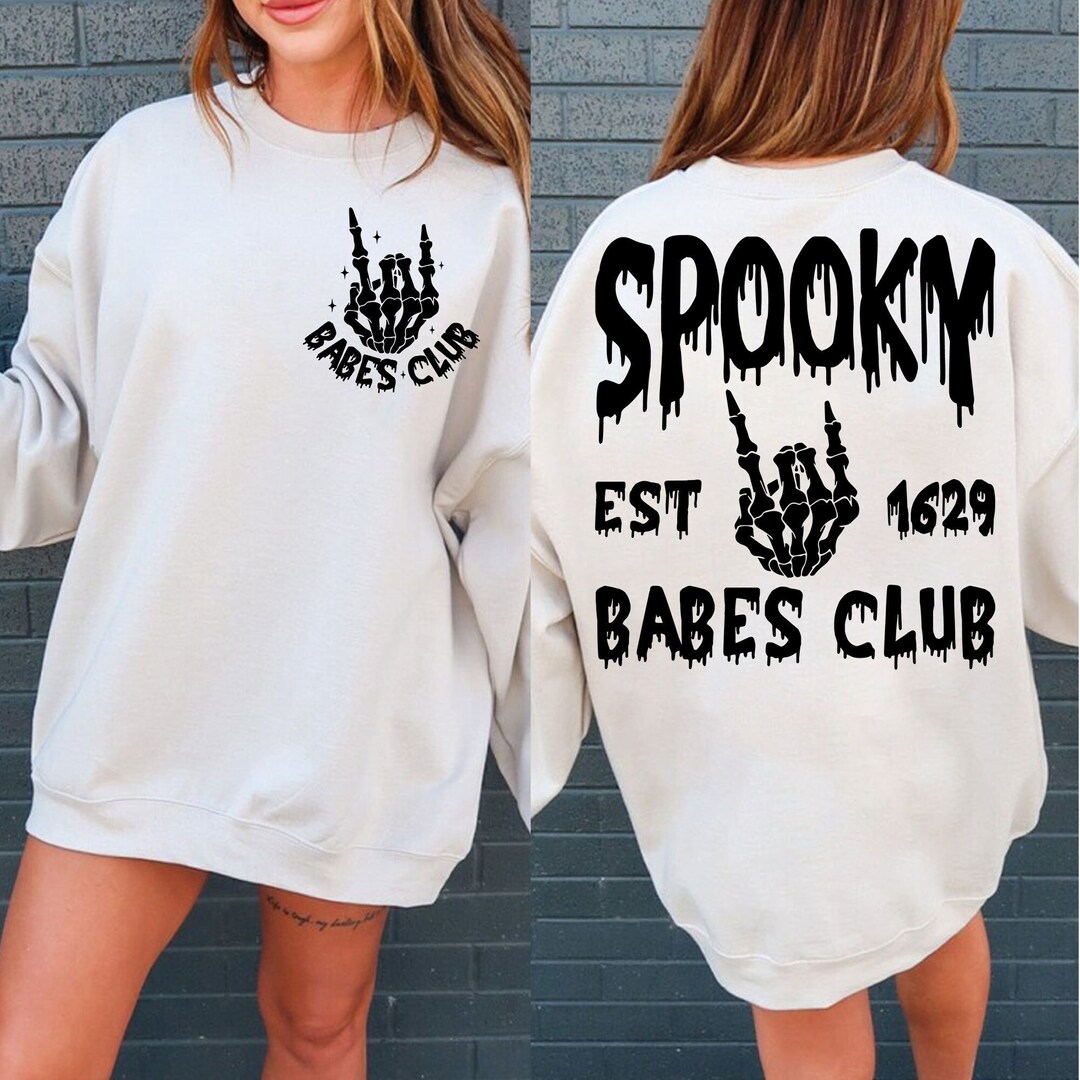 Spooky Babes Club Svg, Halloween SVG for Shirt, Salem SVG, Witchy Designs, Witch SVG, Spooky Svg ...
