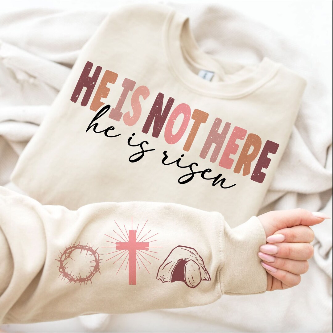 True Story He is Not Here He is Risen Png Svg, Matthew 28:6, Easter ...