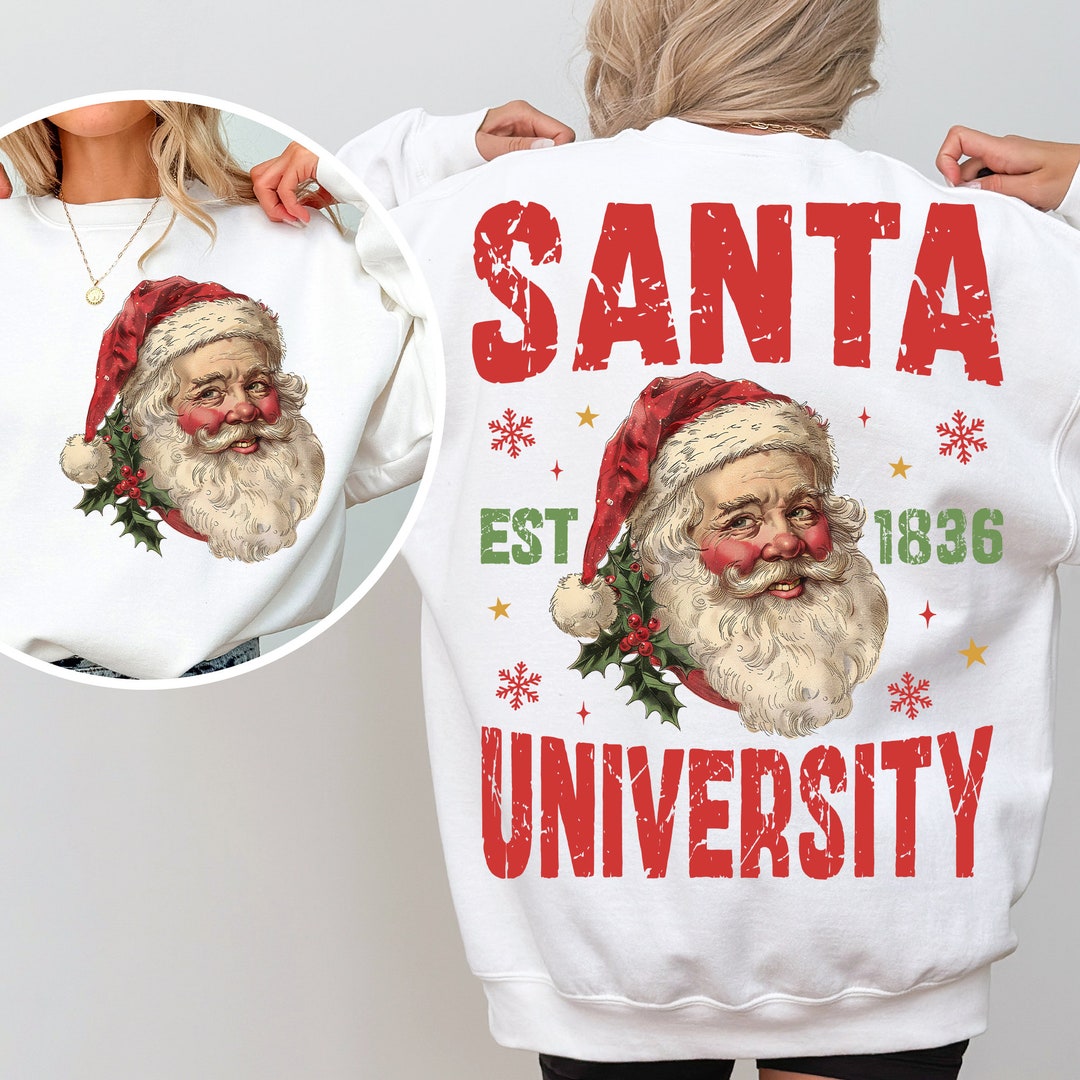 Santa University Png, North Pole Png, Trendy Christmas Png, Christmas ...