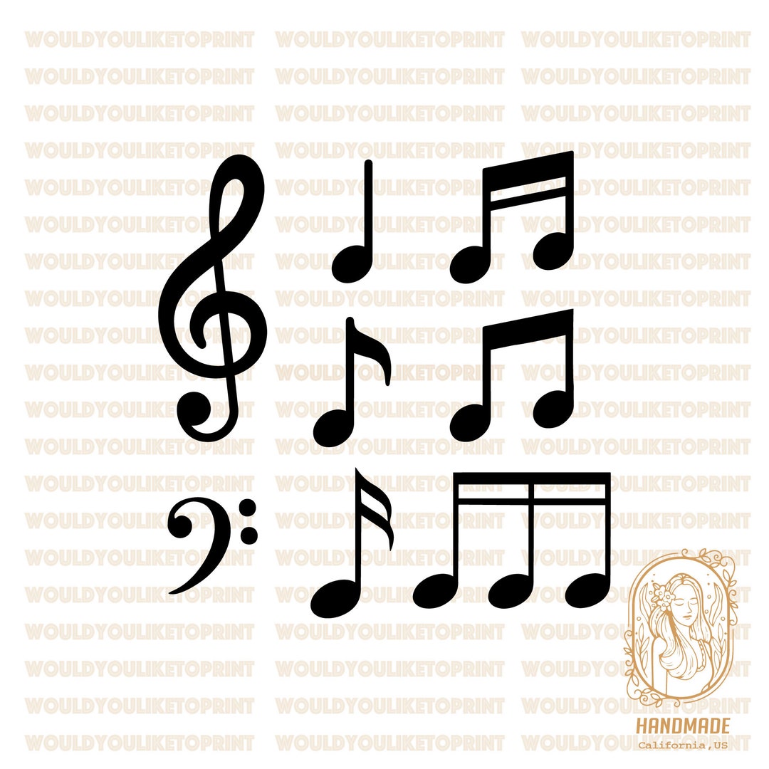 Music Notes SVG Music Note SVG Bundle Music Notes Clipart - Etsy